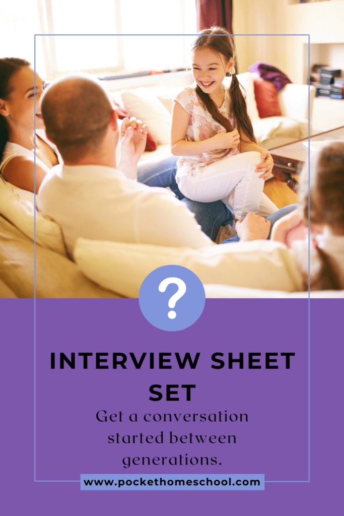 Interview Sheets - Pocket Homeschool