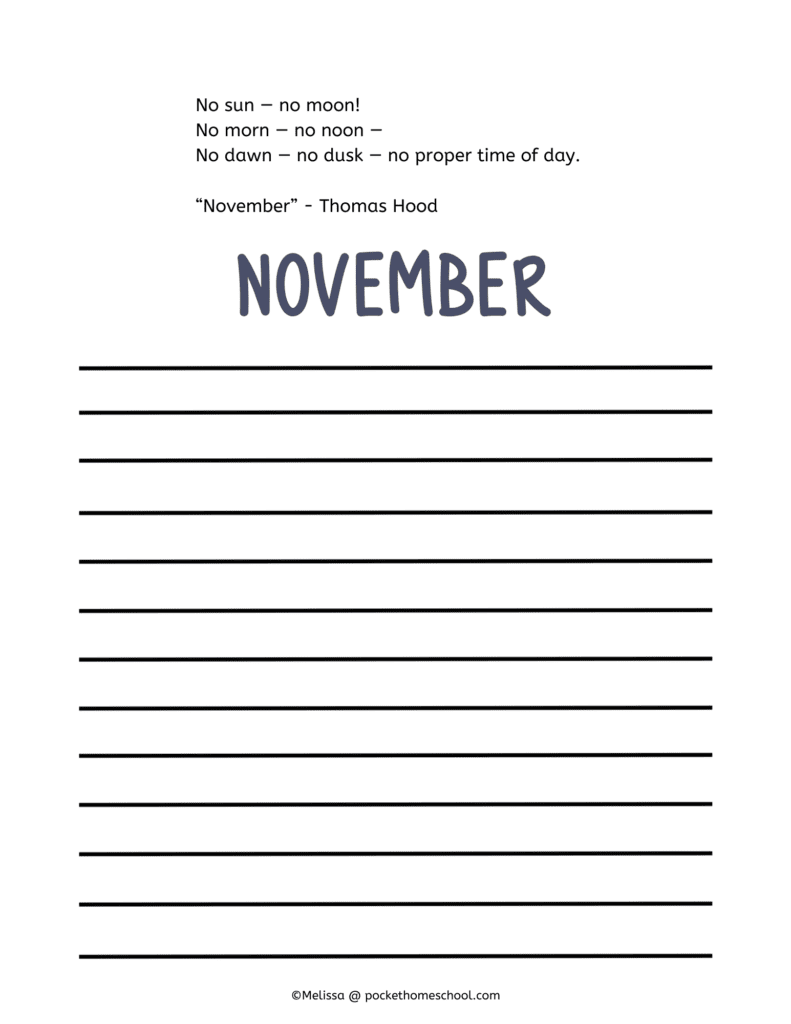 Poetry Through the Year Poetry Pack - Pocket Homeschool